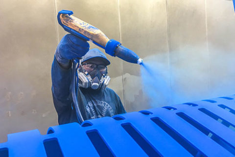 Bangel Blue Powder Coating - Smith Powder Coating